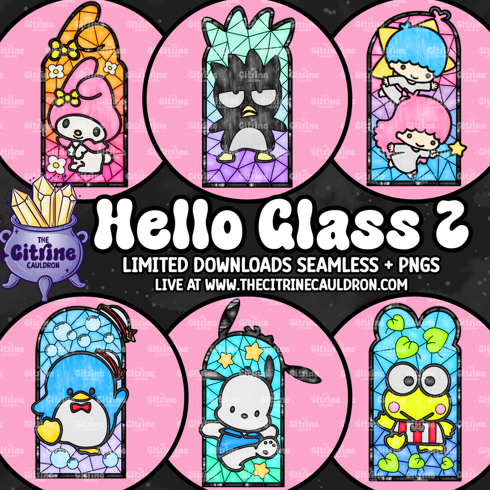 Hello Glass Part 2 - Sublimation PNG – The Citrine Cauldron