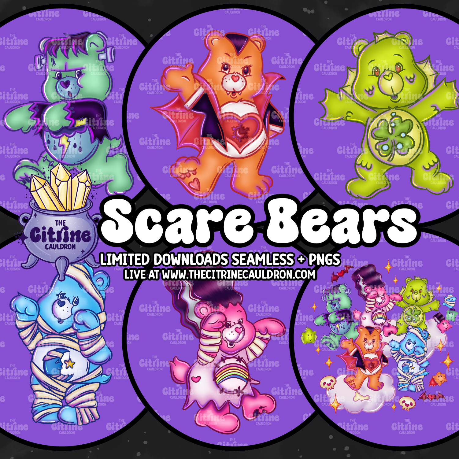 Scare Bears - Sublimation PNG – The Citrine Cauldron